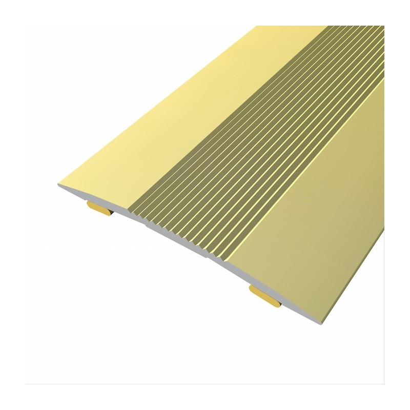 Aluminium cover strip aluminium ribbed top adhesive 40 mm ref. 309