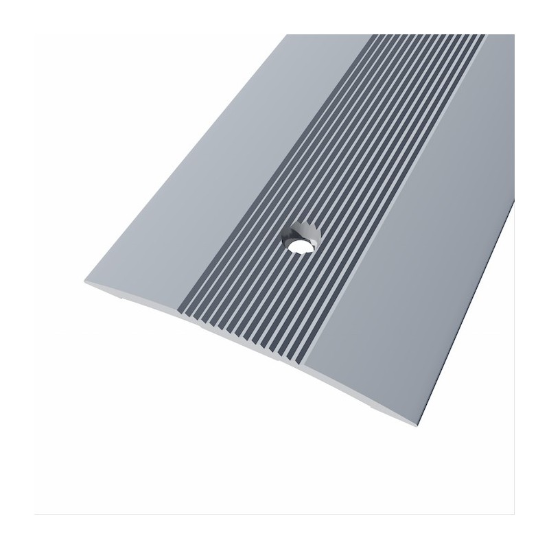 Aluminium cover strip aluminium ribbed top drilled 40 mm ref. 308
